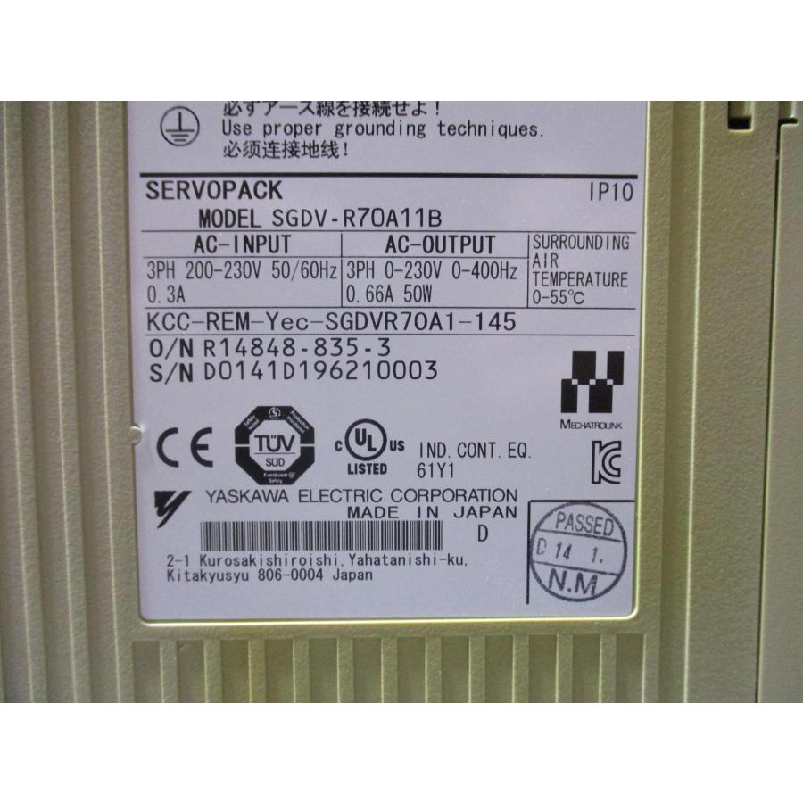 中古 YASKAWA SERVOPACK SGDV-R70A11B/FULLY CLOSED I/F SGDV-OFA01A セット ...