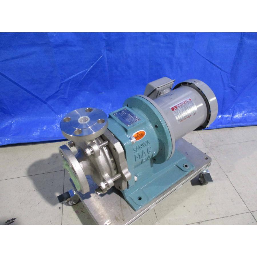中古 SANWA PUMP MP220 0.75KW/MITSUBISHI SUPER LINE THREE PHASE INDUCTION ...