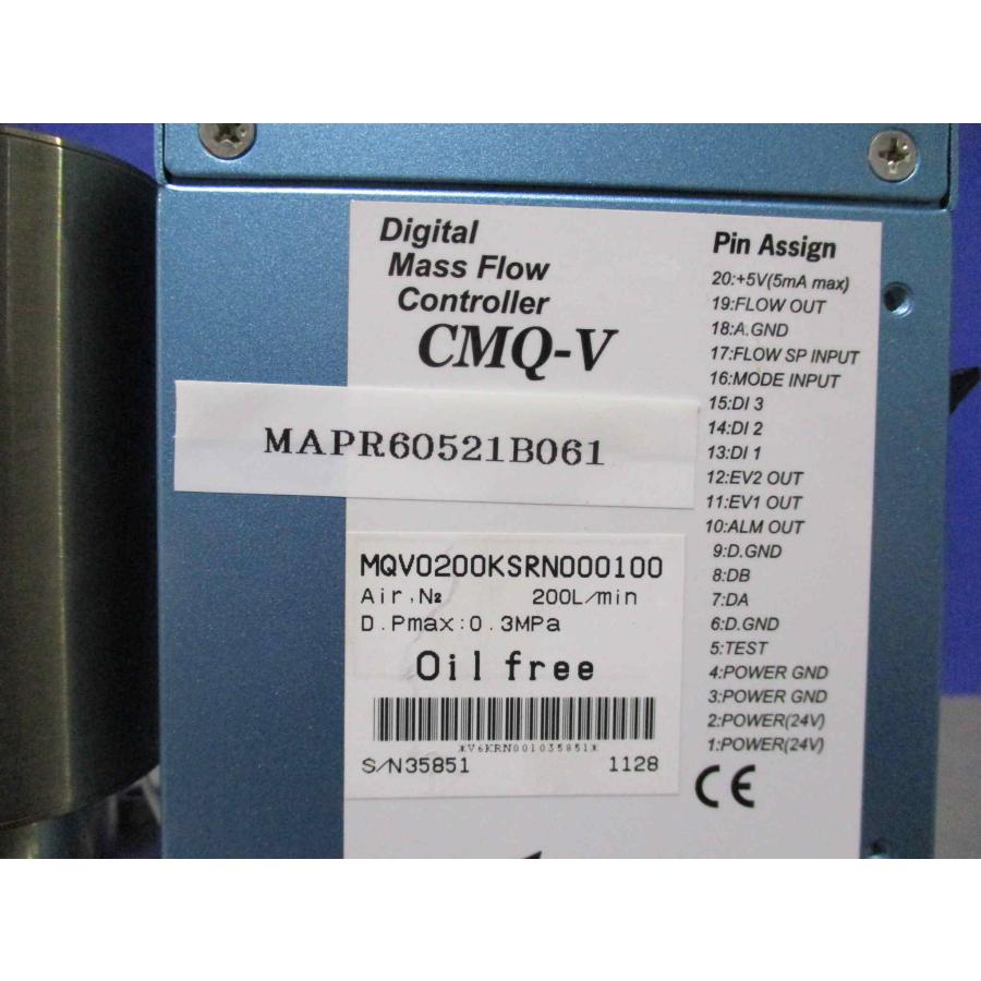 中古 YAMATAKE DIGITAL MASS FLOW CONTROLLER CMQ-V MQV0200KSRN000100 デジタルマスフローコントローラ (MAPR60521B061 ...
