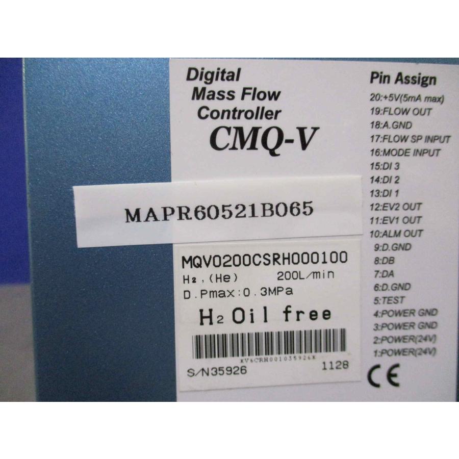 中古 YAMATAKE DIGITAL MASS FLOW CONTROLLER CMQ-V MQV0200CSRH000100 デジタルマスフローコントローラ (MAPR60521B065 ...