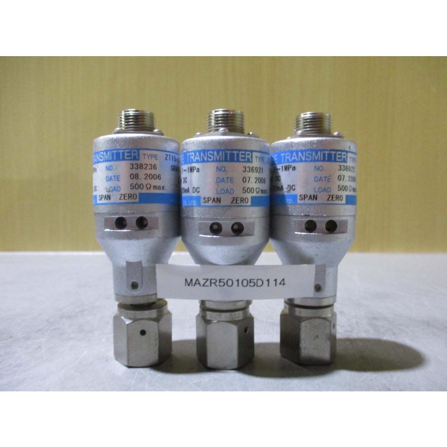 中古 NAGANO PRESSURE TRANSMITTER ZT15-S16 TR圧力トランスミッタ 3セット(MAZR50105D114 ...