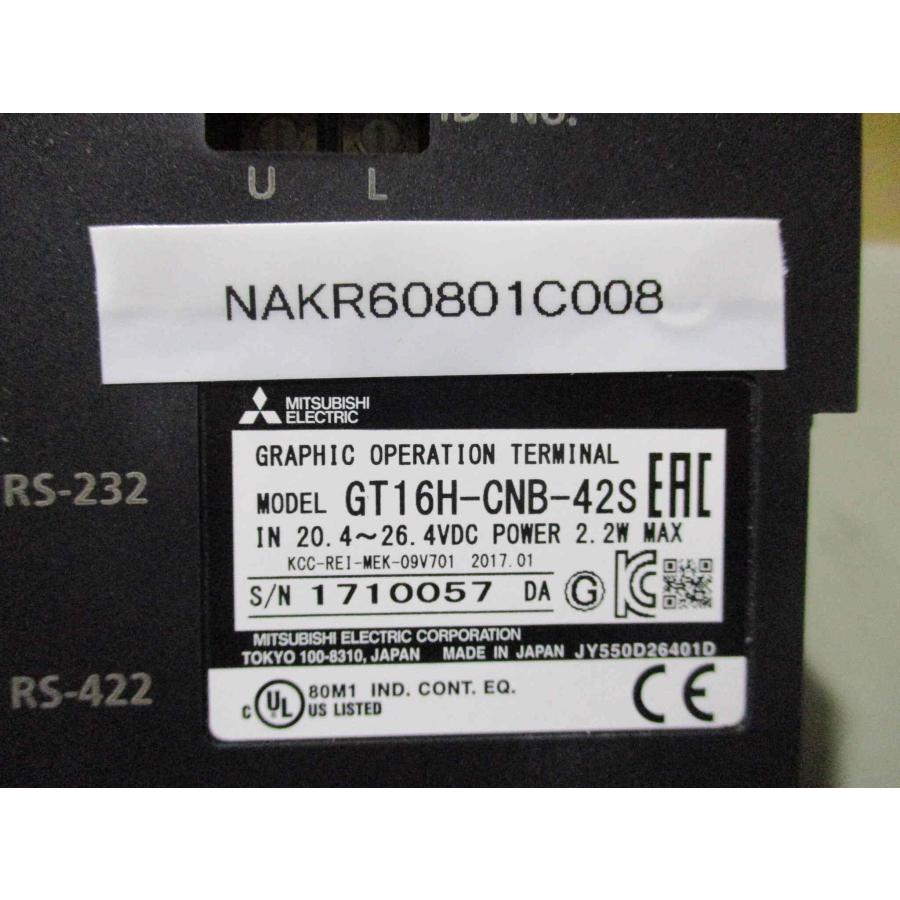 新古 MITSUBISHI ELECTRIC GT16H-CNB-42S Graphic Operation Terminal(NAKR60801C008) : growdetrading ...
