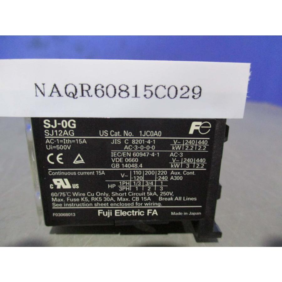 新古 Fuji SJ-0G SJ12AG TR-0N TR13N 標準形電磁接触器 8個(NAQR60815C029) : naqr60815c029 : growdetrading ...
