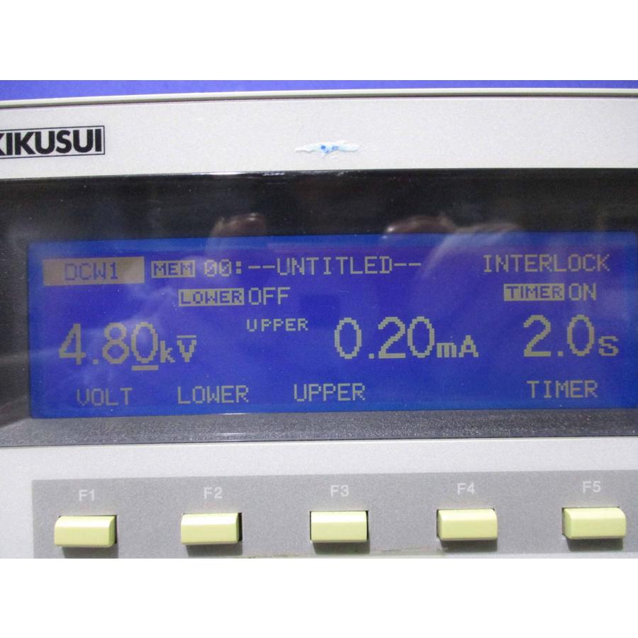 中古 KIKUSUI AC/DC WITHSTANDING VOLTAGE/INSULATION RESISTANCE TESTER ...