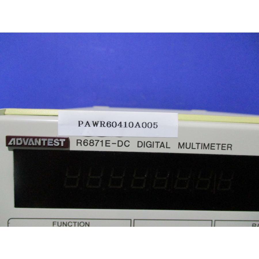 中古 ADVANTEST DIGITAL MULTIMETER R6871E-DC 通電OK (PAWR60410A005 ...
