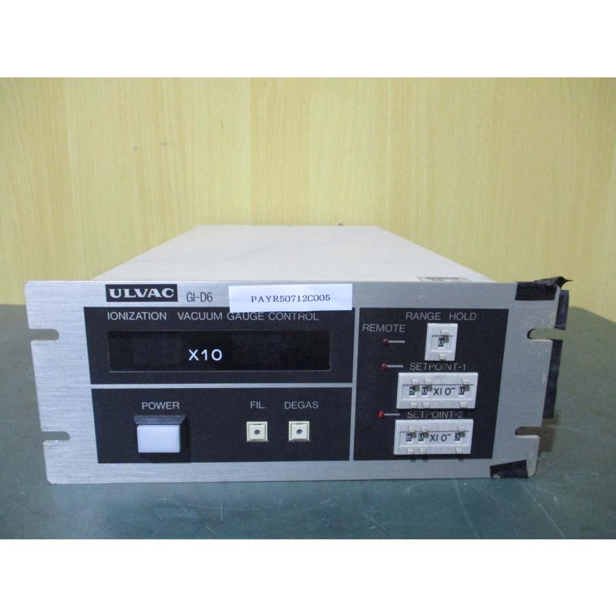中古 ULVAC/アルバック デジタル電離真空計 GI-D6 ＜通電OK＞(PAYR50712C005) : growdetrading Yahoo!ショップ - 通販 - Yahoo!ショッピング