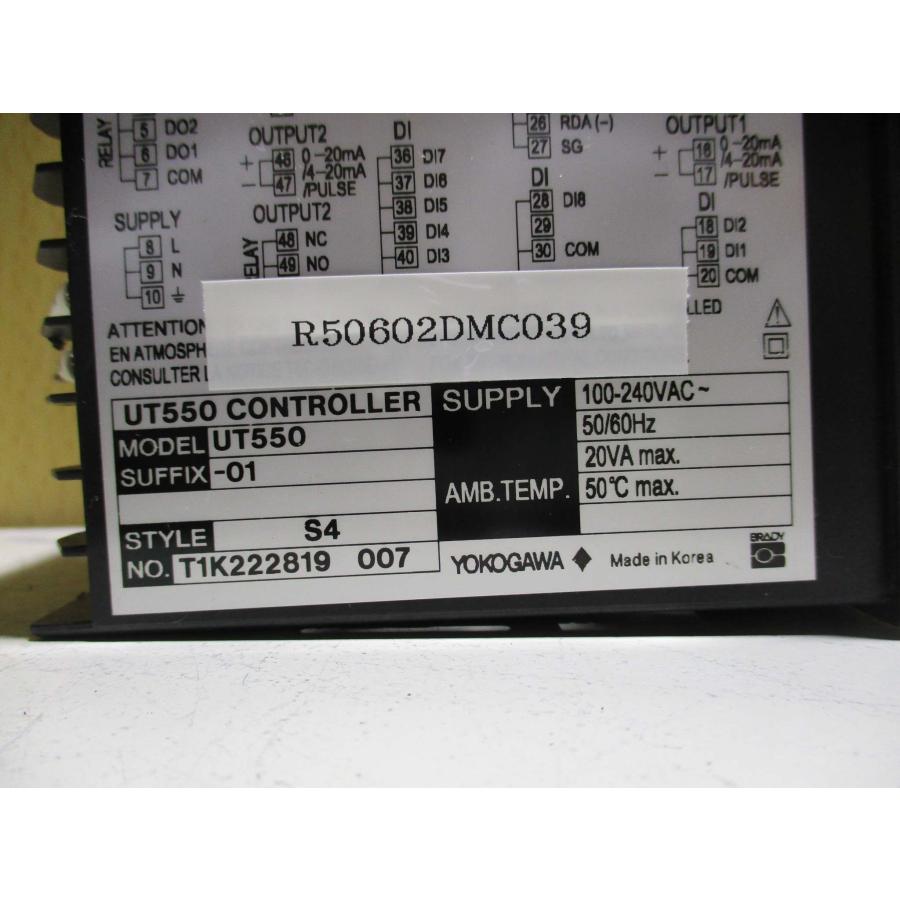 中古 YOKOGAWA CONTROLLER UT550 デジタル指示調節計 100-240VAC 2個(R50602DMC039 ...