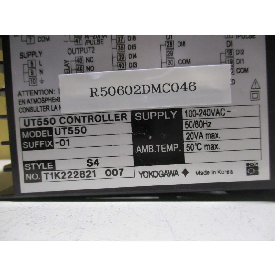 中古 YOKOGAWA CONTROLLER UT550 デジタル指示調節計 100-240VAC 2個(R50602DMC046 ...