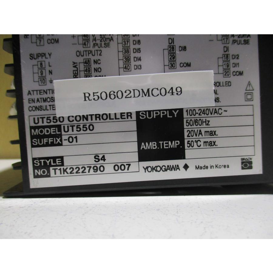 中古 YOKOGAWA CONTROLLER UT550 デジタル指示調節計 100-240VAC 2個(R50602DMC049 ...