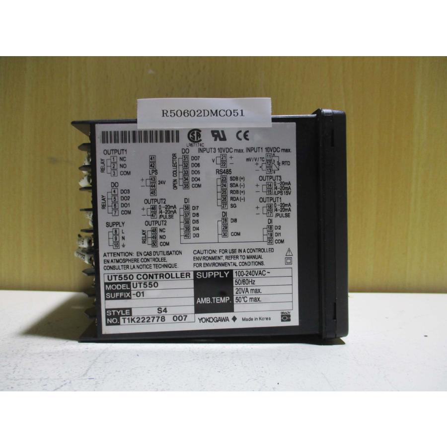 中古 YOKOGAWA CONTROLLER UT550 デジタル指示調節計 100-240VAC 3個(R50602DMC051 ...