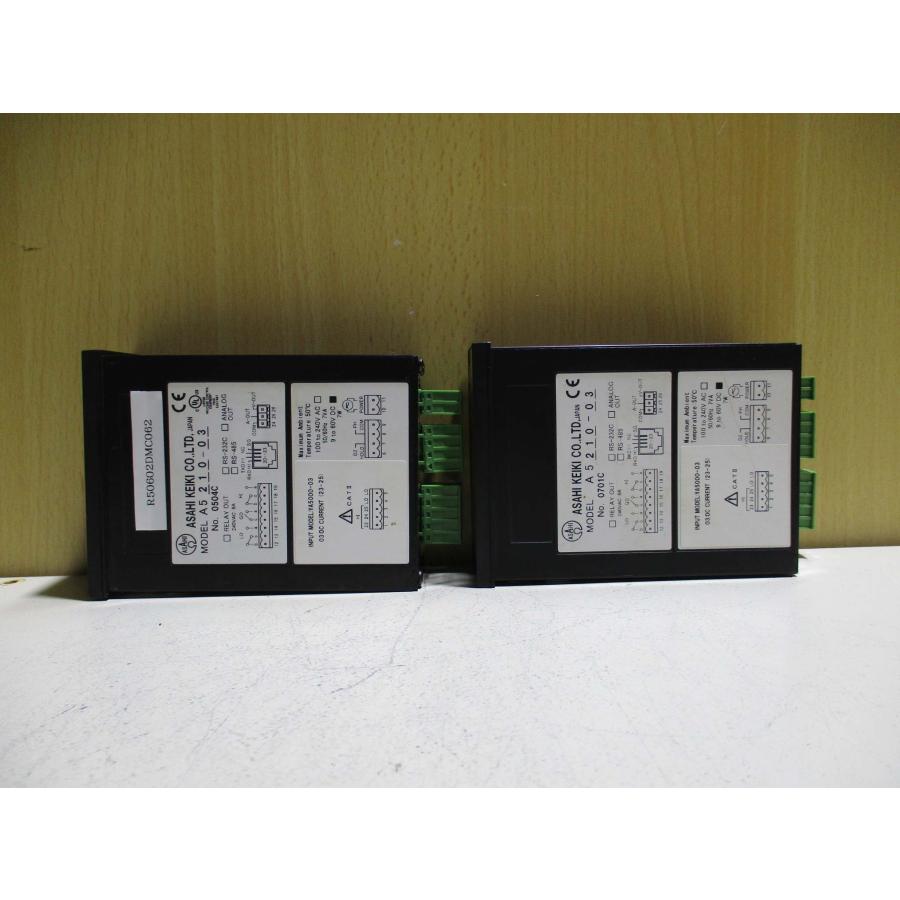 中古ASAHI KEIKI A5210-03 input model YA5000-03 直流電流用デジタルパネルメータ2個 ...