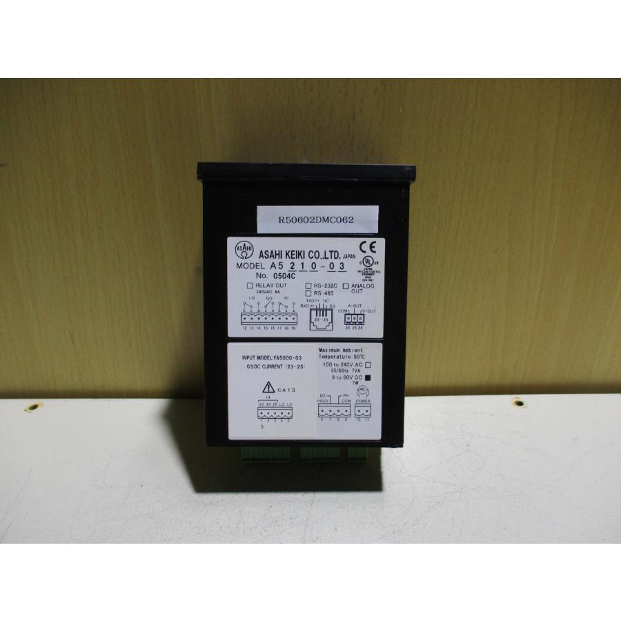 中古ASAHI KEIKI A5210-03 input model YA5000-03 直流電流用デジタルパネルメータ2個 ...
