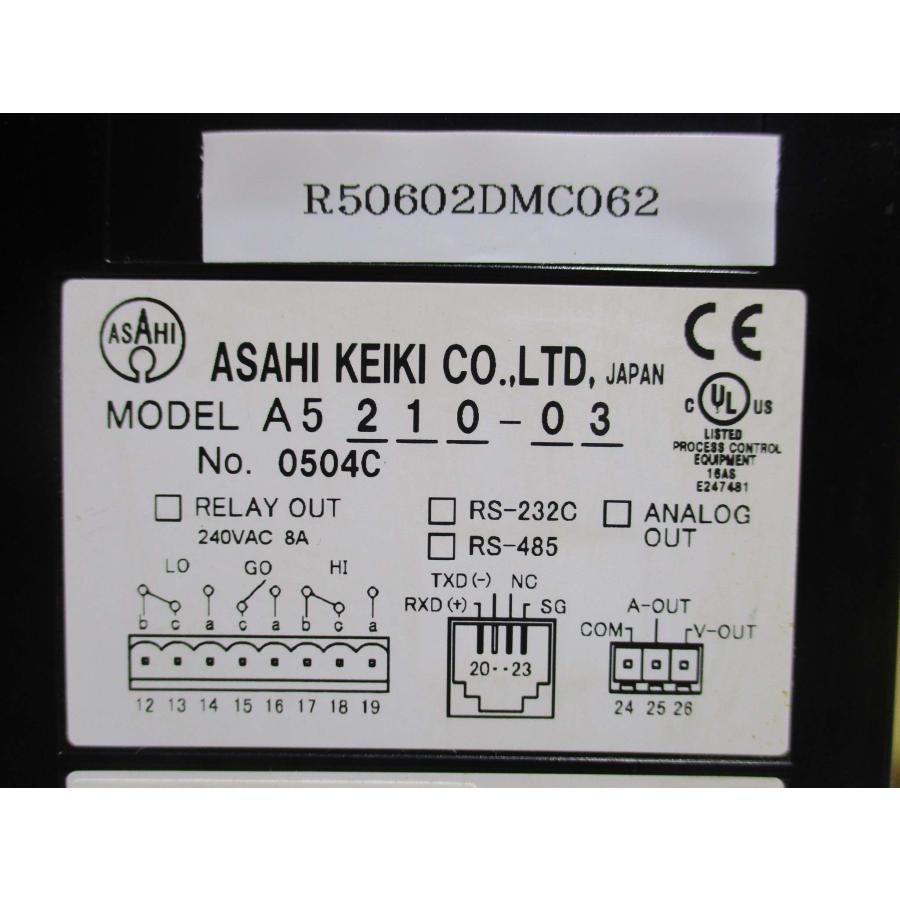 中古ASAHI KEIKI A5210-03 input model YA5000-03 直流電流用デジタルパネルメータ2個 ...