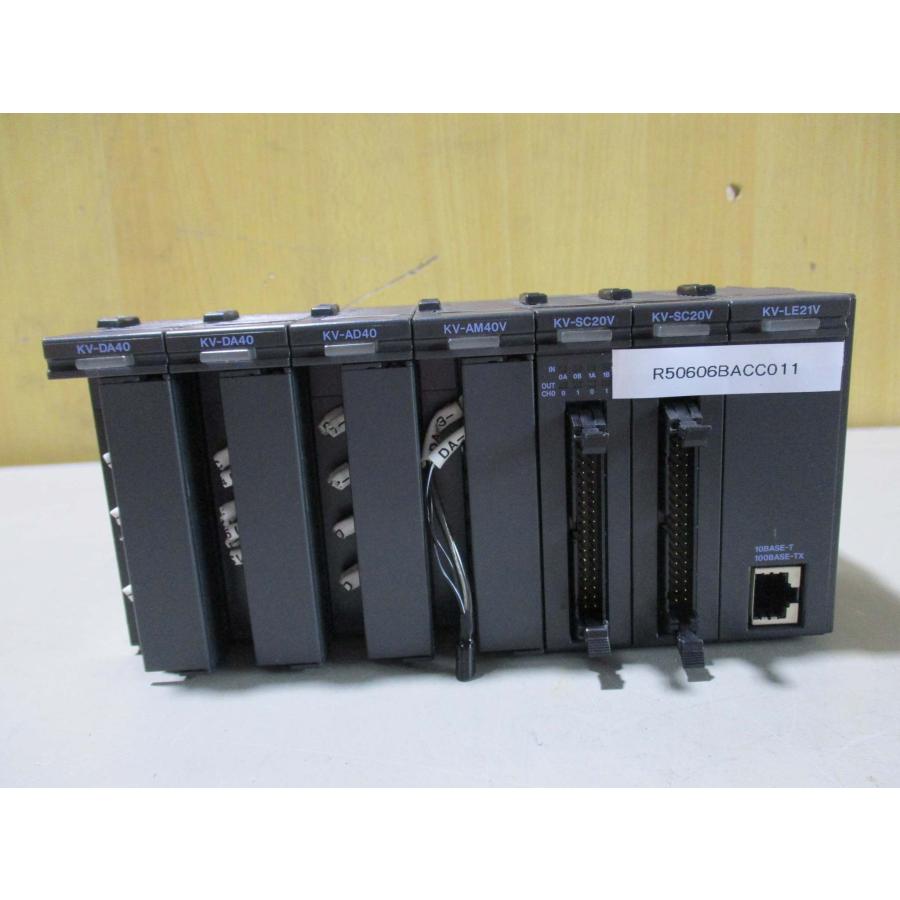 中古 KEYENCE KV-DA40*2/KV-AD40/KV-AM40V/KV-SC20V*2/KV-LE21V(R50606BACC011 ...