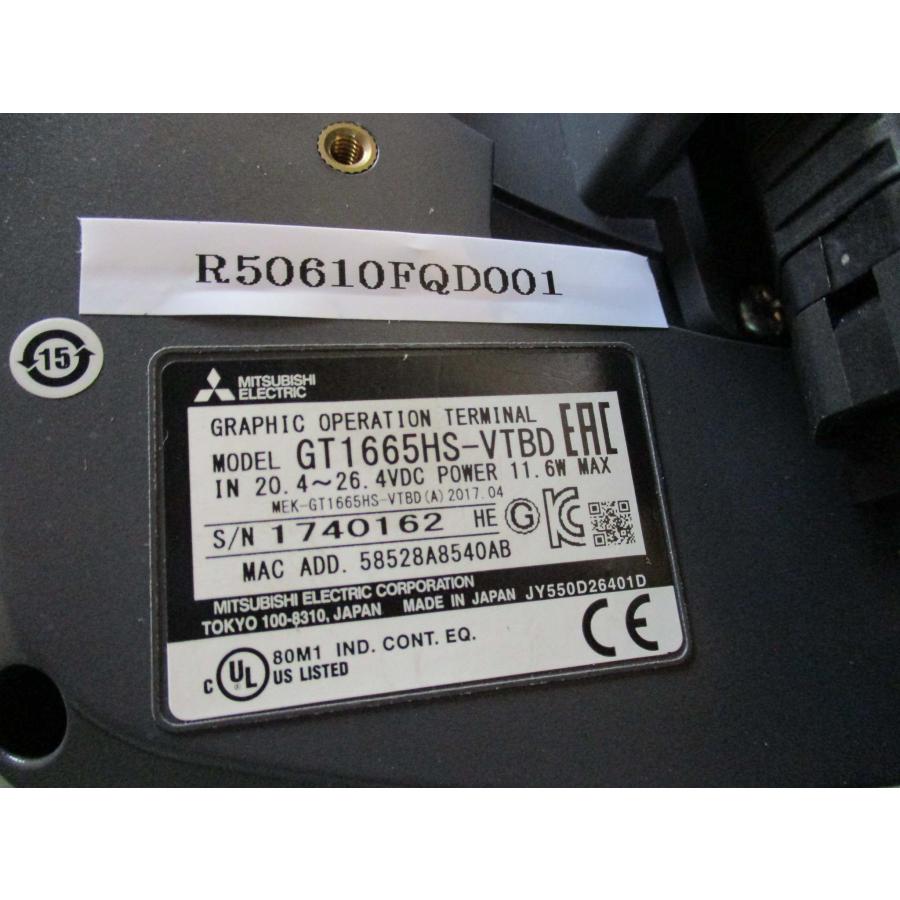 中古 MITSUBISHI GT1665HS-VTBD GT16H-CNB-42S GRAPHIC OPERATION TERMINAL ハンディタッチパネル 20.4-26.4VDC ...