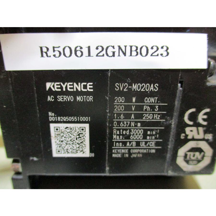 中古 KEYENCE AC SERVO MOTOR SV2-M020AS AC サーボモーター 200W(R50612GNB023) : r50612gnb023 ...