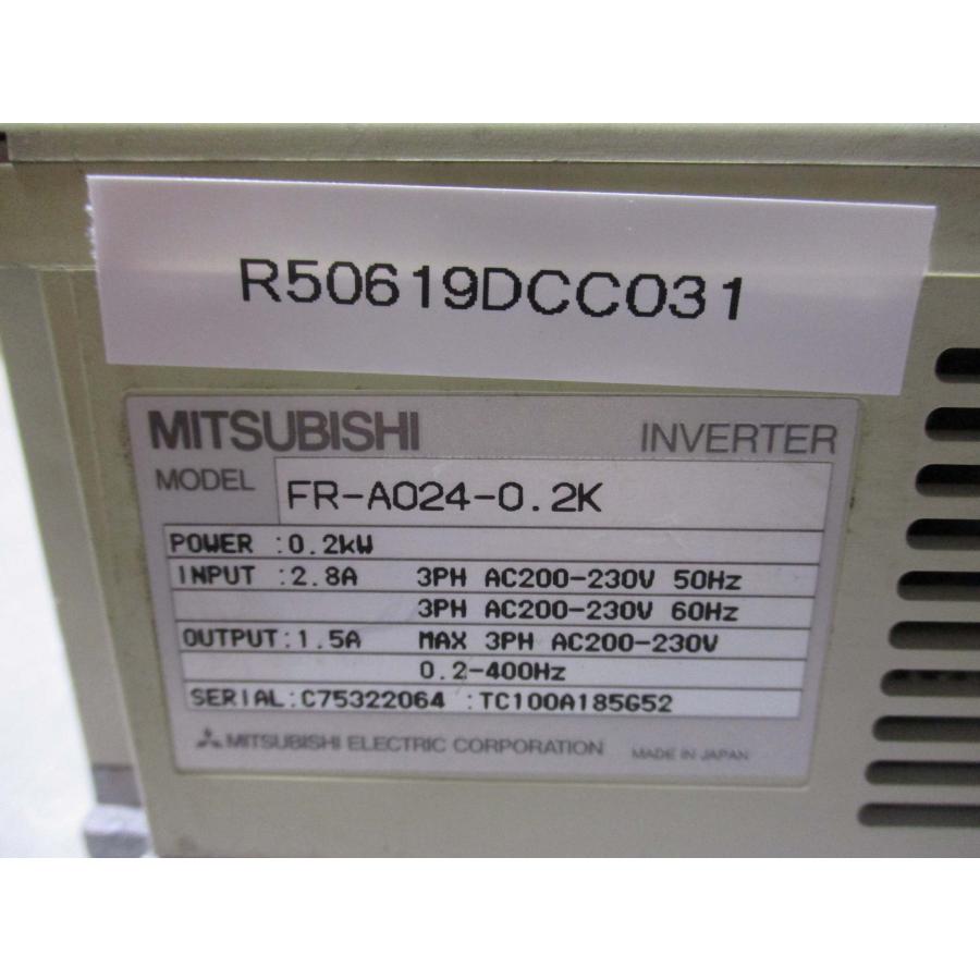 中古 MITSUBISHI インバータ FR-A024-0.2K 0.2kw 5.2A/3A(R50619DCC031 ...