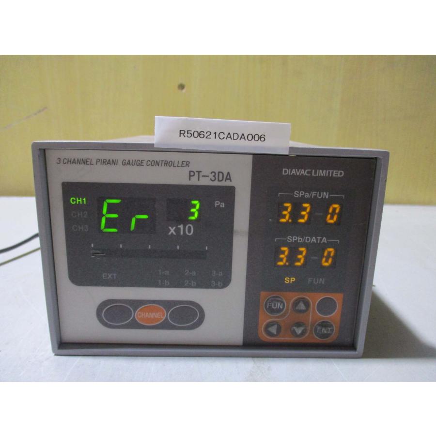 中古 DIAVAC LIMITED CHANNEL PIRANI GAUGE CONTROLLER PT-3DA ピラニ真空計 通電OK(R50621CADA006 ...
