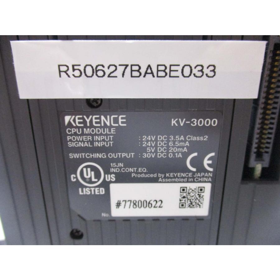 中古 KEYENCE CPU MODULE KV-3000 プログラマブル コントローラ(R50627BABE033 ...