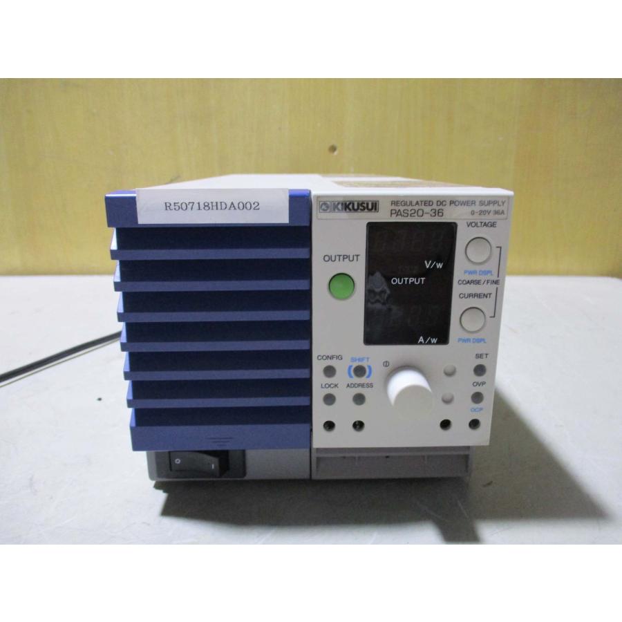 中古 KIKUSUI 菊水電子工業 PAS20-36 直流安定化電源 0-20V 36A ＜通電OK>(R50718HDA002) : growdetrading Yahoo!ショップ ...