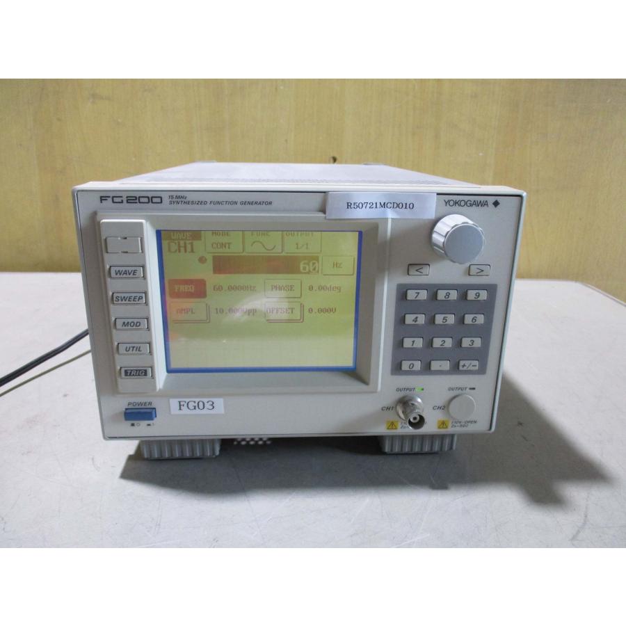 中古 Yokogawa FG200 706111-M 15MHz Synthesized Function Generator＜通電OK ...