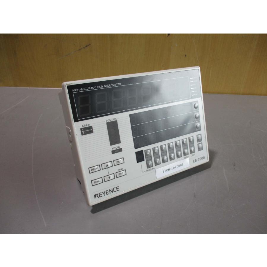 中古 KEYENCE HIGH-ACCURACY CCD MICROMETER LS-7000 高速・高精度デジタル寸法測定器 ...