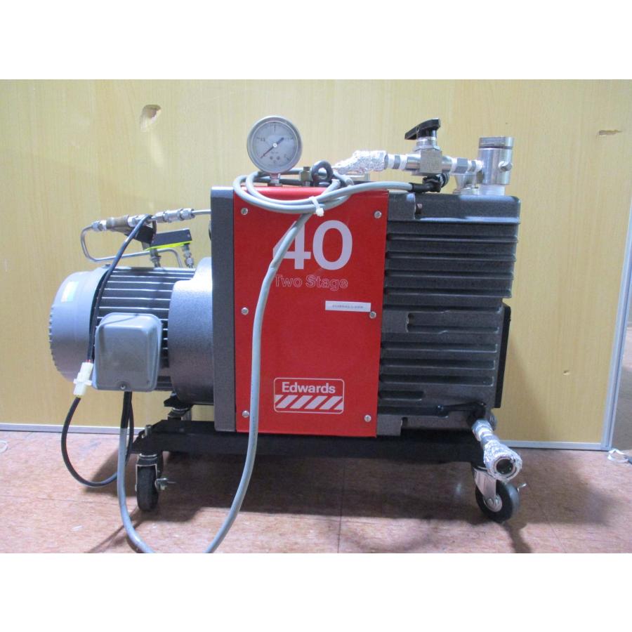 中古 Edwards E2M40 Rotary Vane Dual Stage Mechanical Vacuum Pump/SMC ...