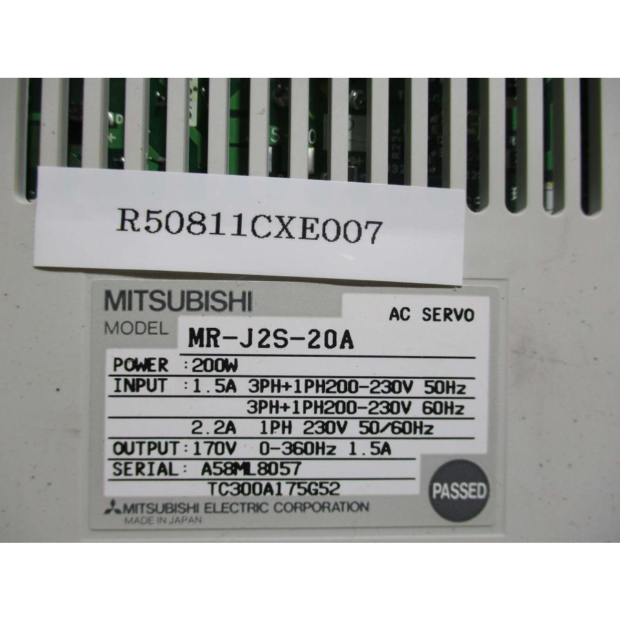 中古 MITSUBISHI 三菱電機 サーボアンプ MR-J2S-20A AC SERVO 200W(R50811CXE007) : growdetrading Yahoo!ショップ - 通販 ...