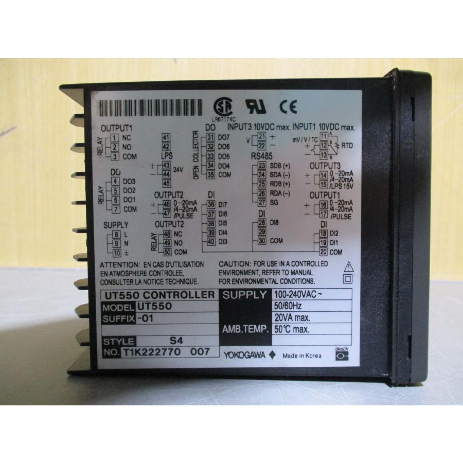 中古 YOKOGAWA CONTROLLER UT550 デジタル指示調節計 100-240VAC(R50824CDB005 ...