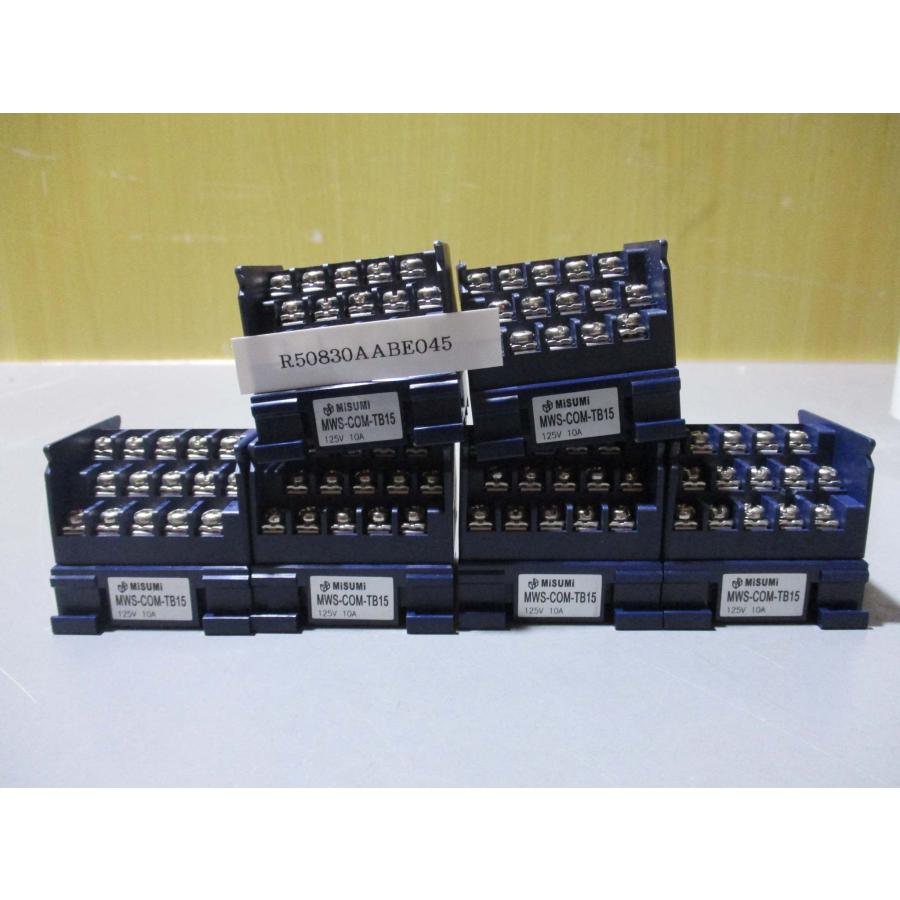 中古 MiSUMi Terminal Block MWS-COM-TB15 120V 10A 6個(R50830AABE045 ...