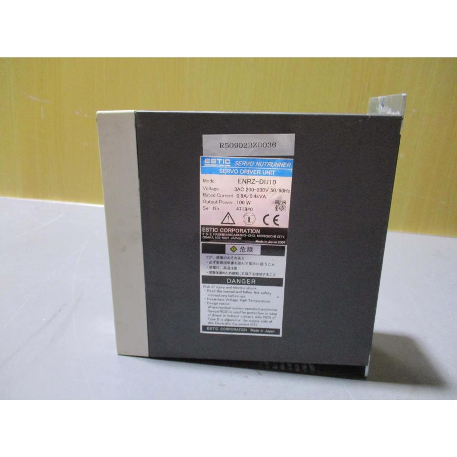 中古 ESTIC SERVO NUTRUNNER DRIVER UNIT ENRZ-DU10 100W(R50902BZD036 ...