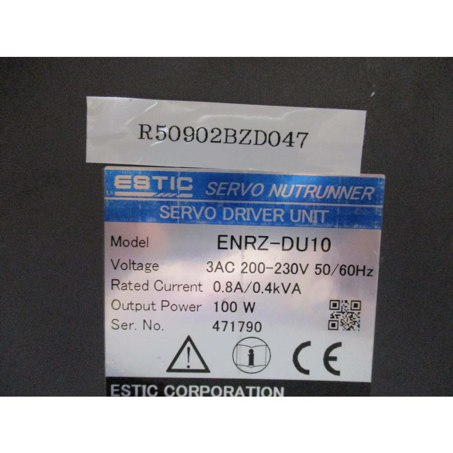 中古 ESTIC SERVO NUTRUNNER DRIVER UNIT ENRZ-DU10 100W(R50902BZD047 ...