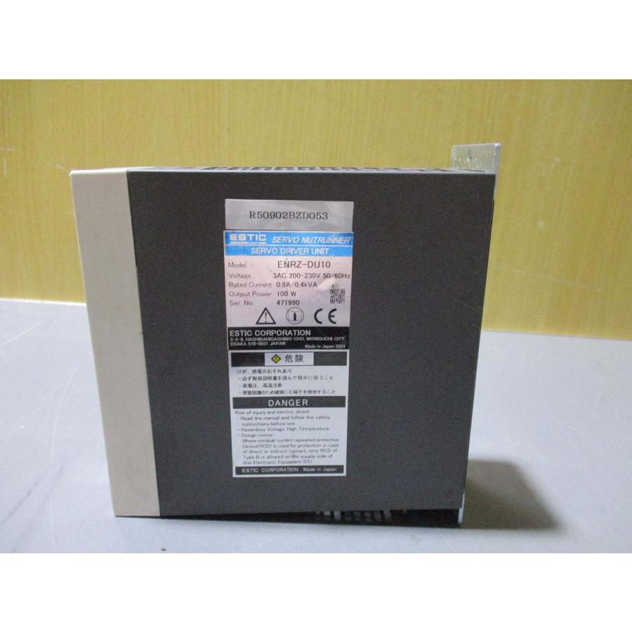 中古 ESTIC SERVO NUTRUNNER DRIVER UNIT ENRZ-DU10 100W(R50902BZD053 ...