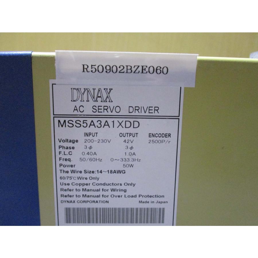 中古 Dynax MSS5A3A1XDD AC Servo Driver(R50902BZE060) : growdetrading Yahoo!ショップ - 通販 - Yahoo!ショッピング