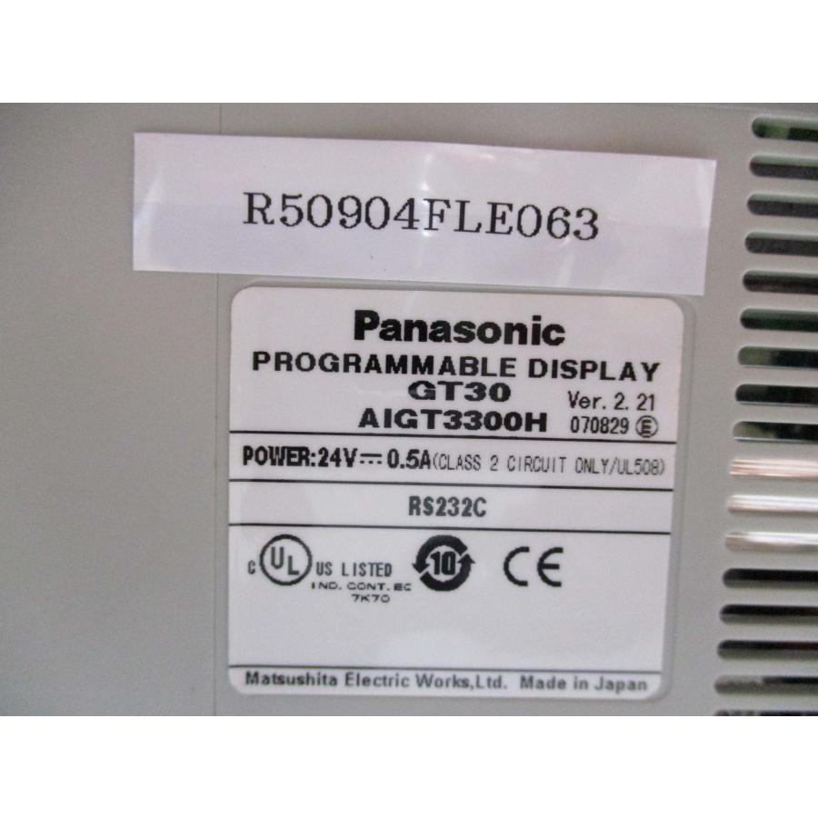 中古 Panasonic GT30 AIGT3300H プログラマブル表示器 PROGRAMMABLE DISPLAY＜通電OK ...