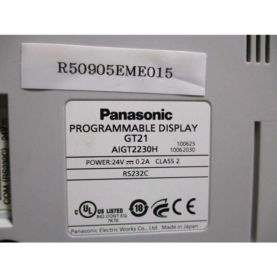 中古 PANASONIC PROGRAMMABLE DISPLAY GT21 AIGT2230H(R50905EME015 ...