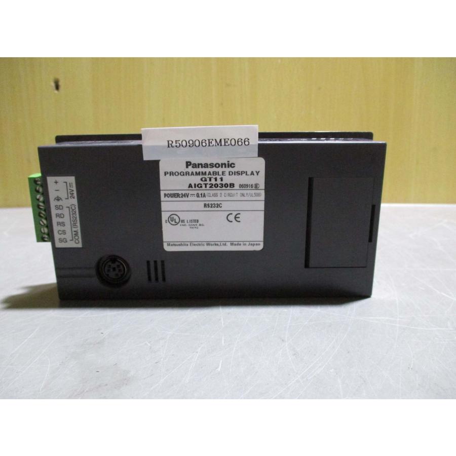中古 PANASONIC PROGRAMMABLE DISPLAY GT11 AIGT2030B 通電OK(R50906EME066 ...
