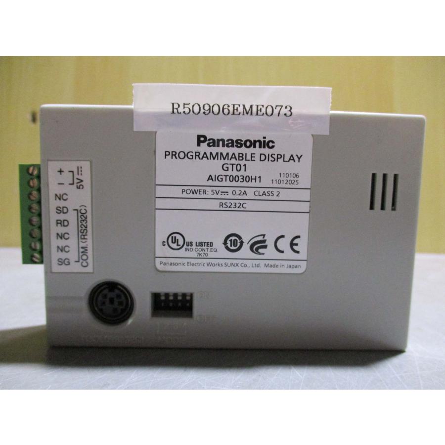 中古 PANASONIC PROGRAMMABLE DISPLAY GT01 AIGT0030H1 通電OK(R50906EME073 ...