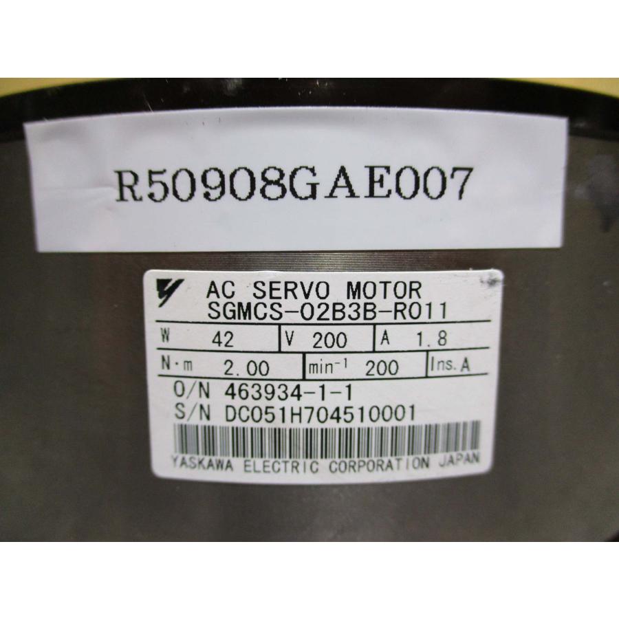 中古 YASKAWA AC SERVO MOTOR SGMCS-02B3B-R011(R50908GAE007) : r50908gae007 : growdetrading Yahoo ...