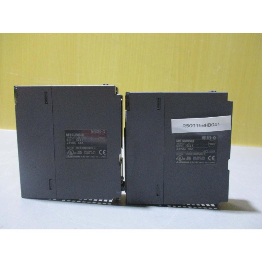 中古 MITSUBISHI MELSE-Q INPUT UNIT QX41 入力ユニット 24VDC 4mA 2個 (R50915BHB041 ...