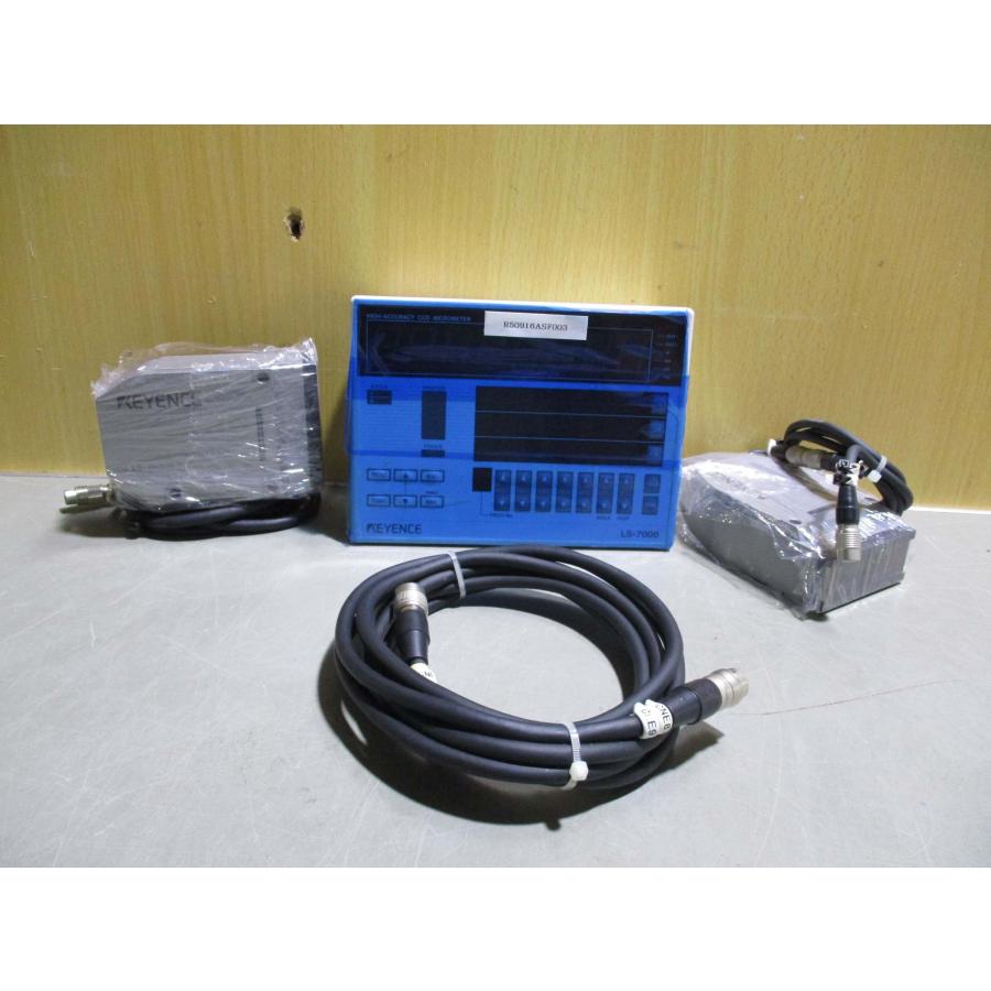 新古 KEYENCE HIGH-ACCURACY CCD MICROMETER LS-7000 デジタル寸法測定器/ センサヘッド LS ...