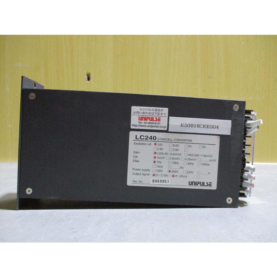 中古 UNIPULSE LOAD-CELL CONVERTER LC-240 低ドリフト・低ノイズロードセルコンバータ ...