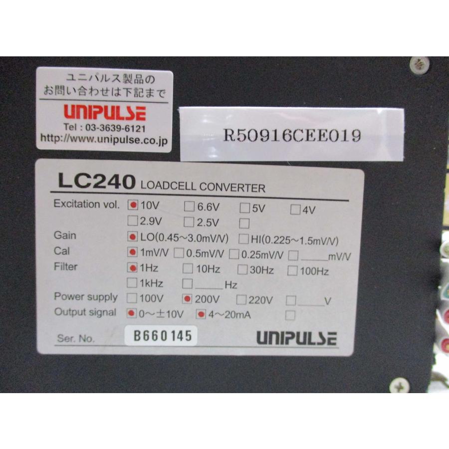 中古 UNIPULSE LOAD-CELL CONVERTER LC-240 低ドリフト・低ノイズロードセルコンバータ ...