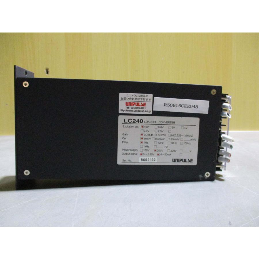 中古 UNIPULSE LOAD-CELL CONVERTER LC-240 低ドリフト・低ノイズロードセルコンバータ ...