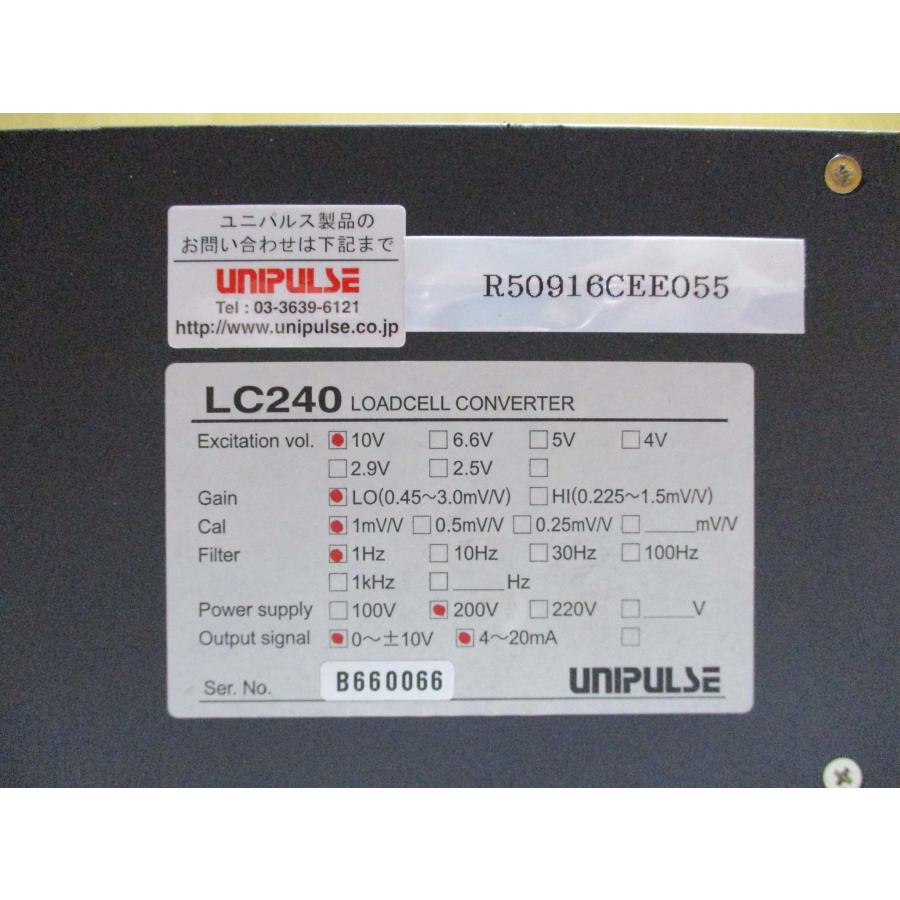 中古 UNIPULSE LOAD-CELL CONVERTER LC-240 低ドリフト・低ノイズロードセルコンバータ ...