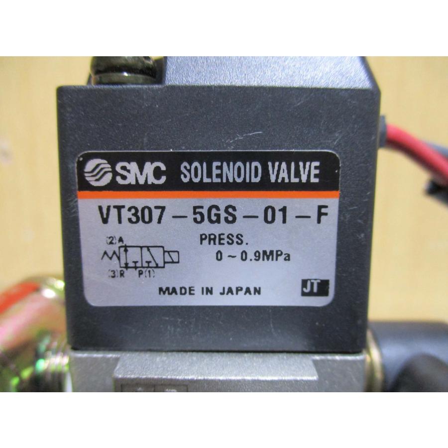 中古 SMC VT307-5GS-01-F 3ポートソレノイドバルブ 直動ポペットタイプ 弾性体シール(R51004EKC064 ...