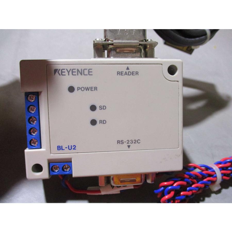 中古KEYENCE BL-601HA 超小型レーザ式バーコードリーダ/BL-U2 専用通信ユニット (R51111BAC103 ...