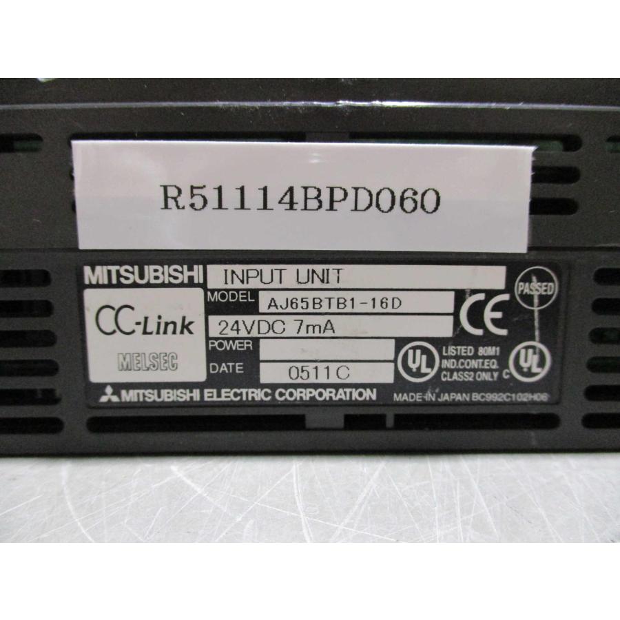 中古 MITSUBISHI CC LINK INPUT UNIT AJ65BTB1-16D (R51114BPD060) : growdetrading Yahoo!ショップ - 通販 ...