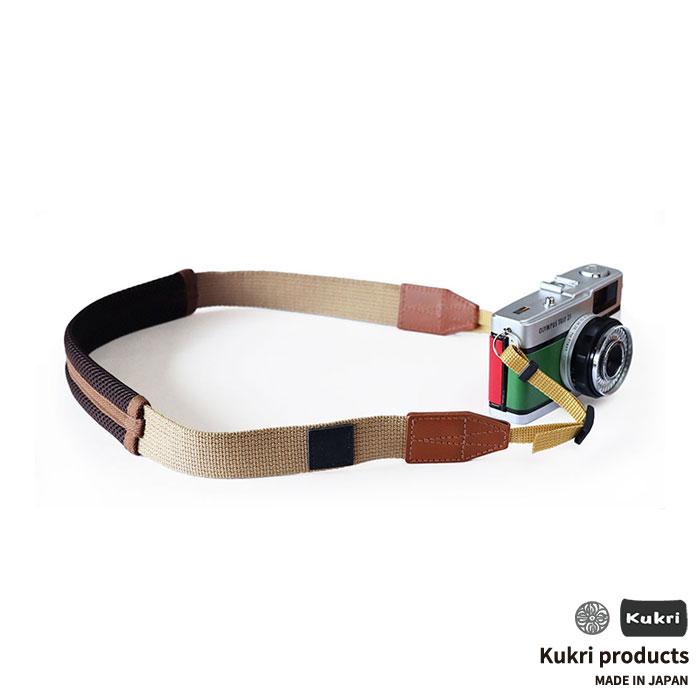 +cushion camera strap / ヴィンテージ ベージュ +カフェ ブラウン クッション : Kukri products ...