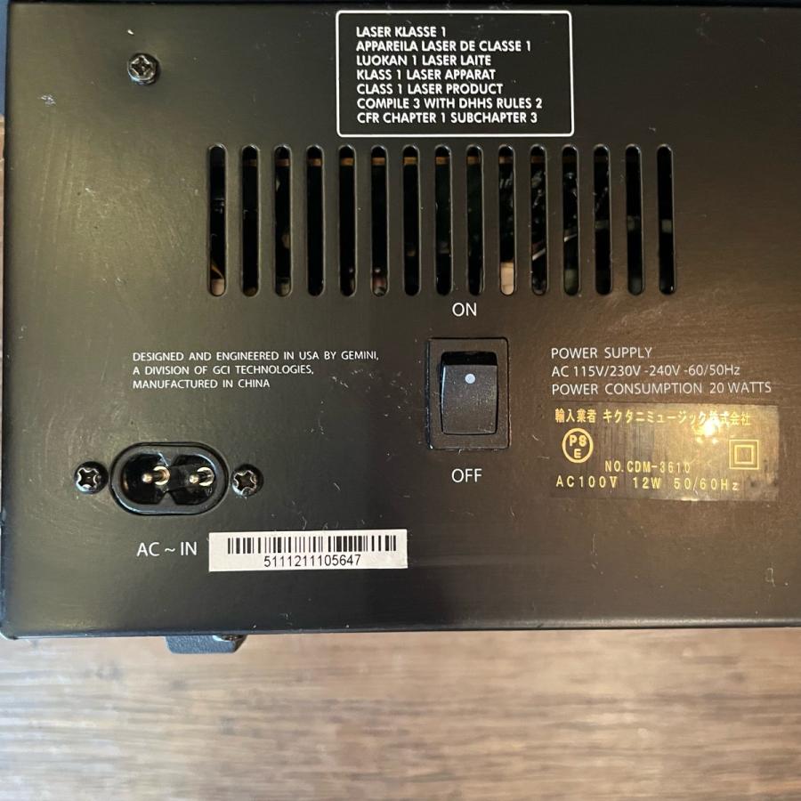 Gemini CDM-3610 DJ Work Station ジェミニ ジャンク -GrunSound-f670- : GrunSound ...